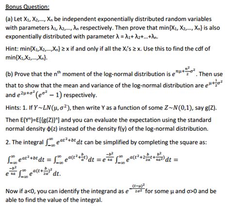 solved let x1 x2 xn be independent exponentially