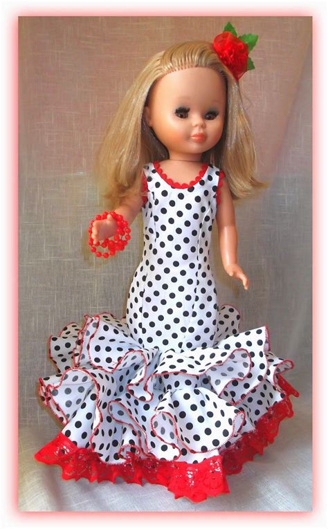 Patrón y DIY para hacer un traje de flamenca para la muñeca Nancy