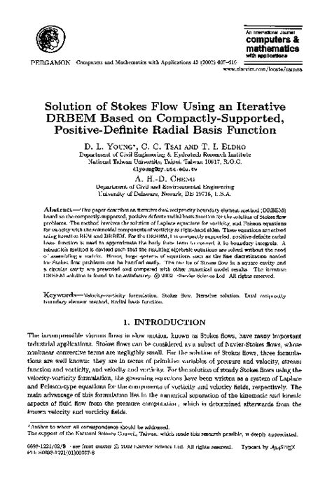 pdf solution of stokes flow using an iterative drbem based on compactly supported positive