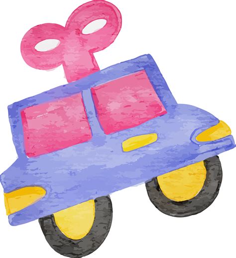 Toy Car Watercolor Clip Art 13217698 PNG