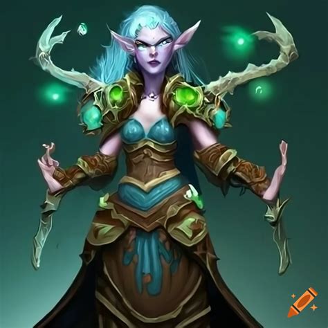 Image Of A Female Night Elf Druid On Craiyon