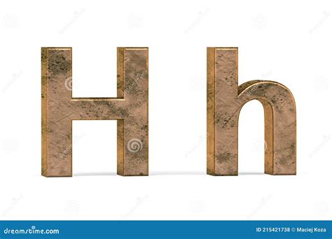 Lat N D Letra H Tridimensional May Scula Y Min Scula H Cubierta Con