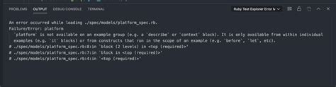when rspec test loading fails adequate error information is not surfaced · issue 31