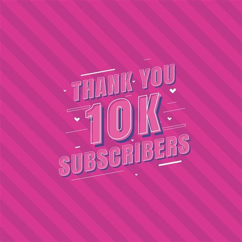 Thank You 10k Subscribers Celebration Greeting Card For 10000 Social