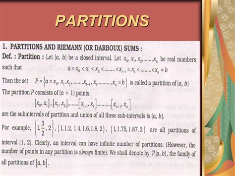 riemann integration introduction partitions norm of a partition ppt download