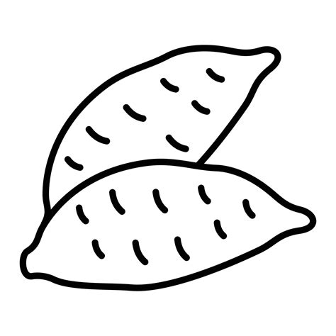 icono de línea de camote 10659457 Vector en Vecteezy