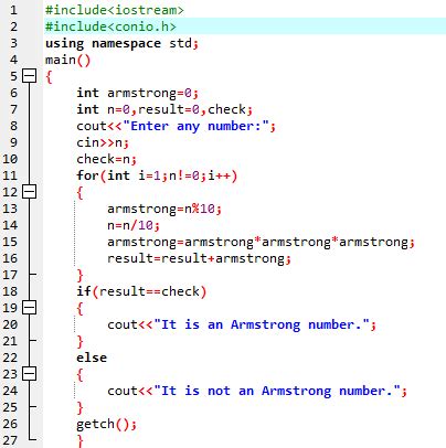 Coding With C Plus Plus Finding Armstrong Number In C