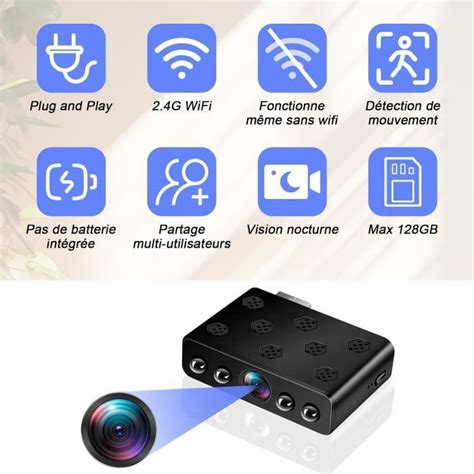 Mini Camera Espion Sans Fil HD Camera Espion Interieur Discrete Spy