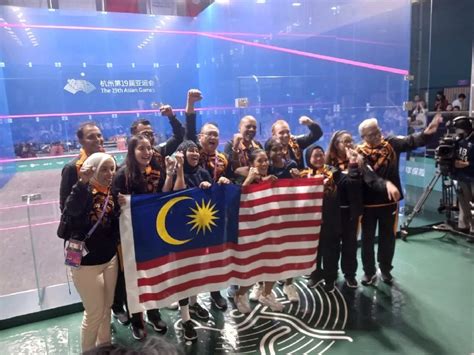 Malaysian Womens Squash Team Strike Gold In Hangzhou SQUASH RACQUETS