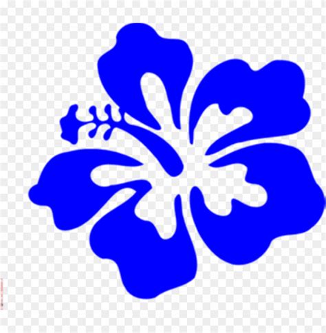 Blue Hibiscus Flower Clipart