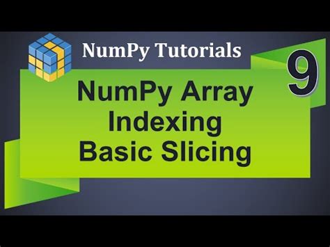 Machine Learning Tutorial Python NumPy 9 Array Indexing And Basic