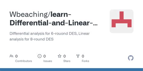 github wbeaching learn differential and linear cryptanalysis of des differential analysis for