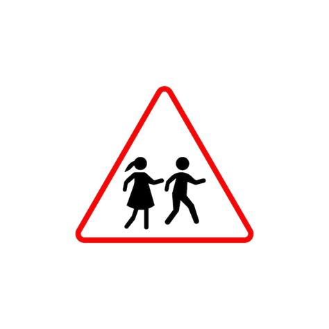 Conjunto de iconos de señales de cruce escolar Seguridad de los niños