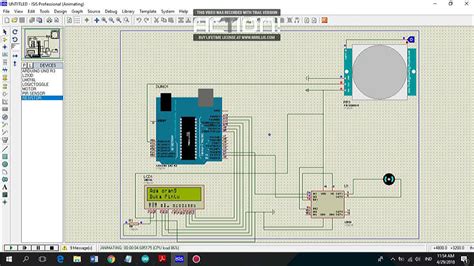 Simulasi Proteus Sistem Pintu Otomatis Youtube