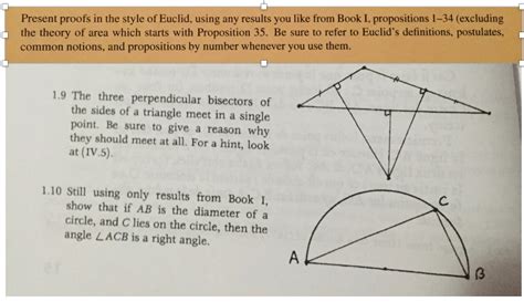 solved present proofs in the style of euclid using any