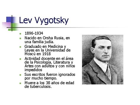 Lev Vygotsky Aportes A La Psicologa Del Aprendizaje