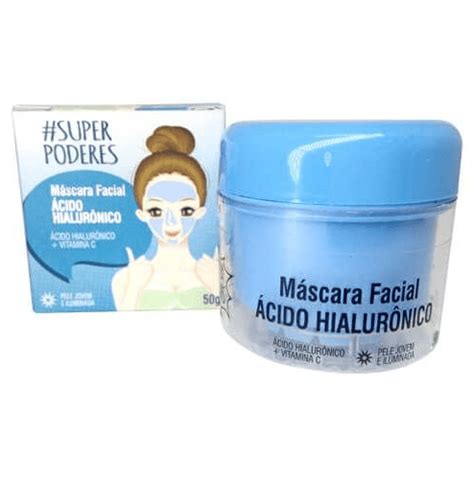 Máscara Facial Ácido Hialurônico Pote c 50g SuperPoderes AHSP01