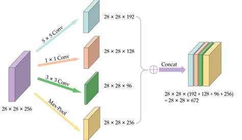 the convolution and merging process of the inception modules download scientific diagram