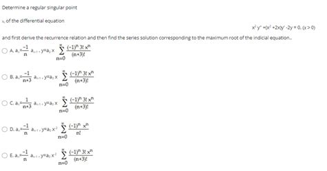 solved determine a regular singular point x0 of the