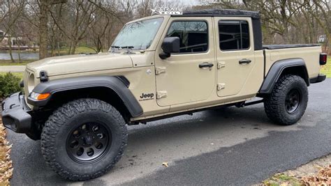 2020 Jeep Gladiator Wheel Offset Aggressive 1 Outside Fender Stock