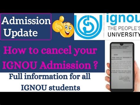How To Cancel Admission From Ignou Ignou Se Admission Kaise Cancel
