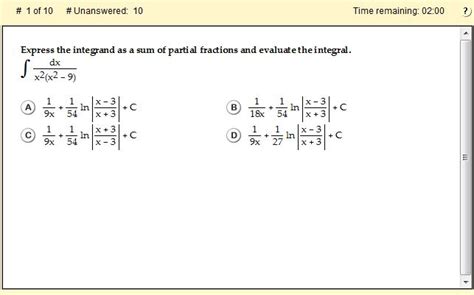 solved express the integrand as a sum of partial fractions