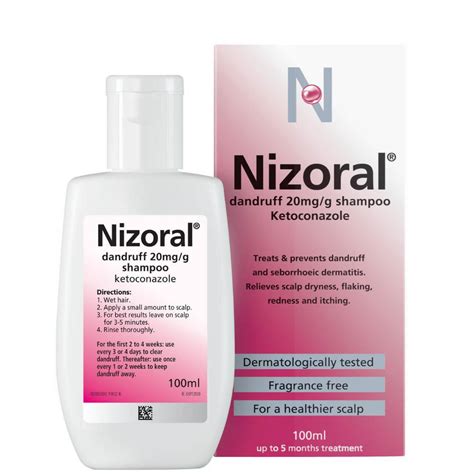Nizoral Ketoconazole Seborrhoeic Dermatitis Dandruff Shampoo 100ml