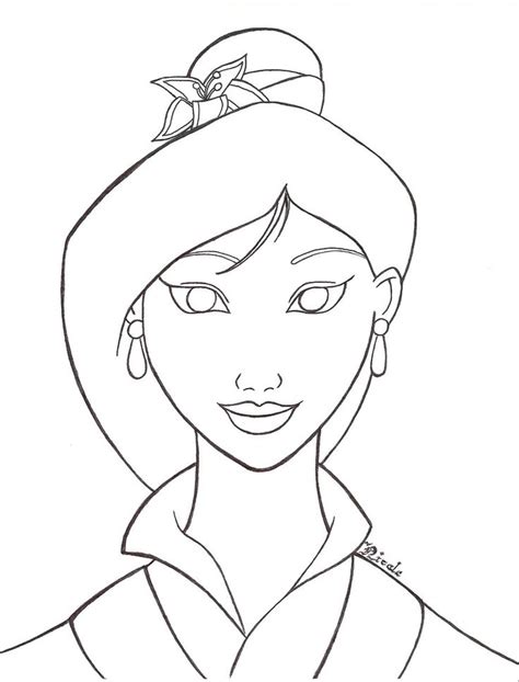 Mulan Lineart Mulan Line Art By Nicole Aoi 135 On DeviantART Disney