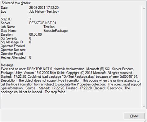 Unable To Run SSIS Package Using SQL Server Agent Job Error