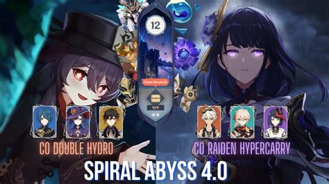 Spiral Abyss 4 0 Floor 12 C0 Hu Tao Double Hydro And C0 Raiden