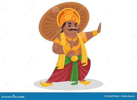 Vector Graphic Illustration Of King Mahabali Stock Vector