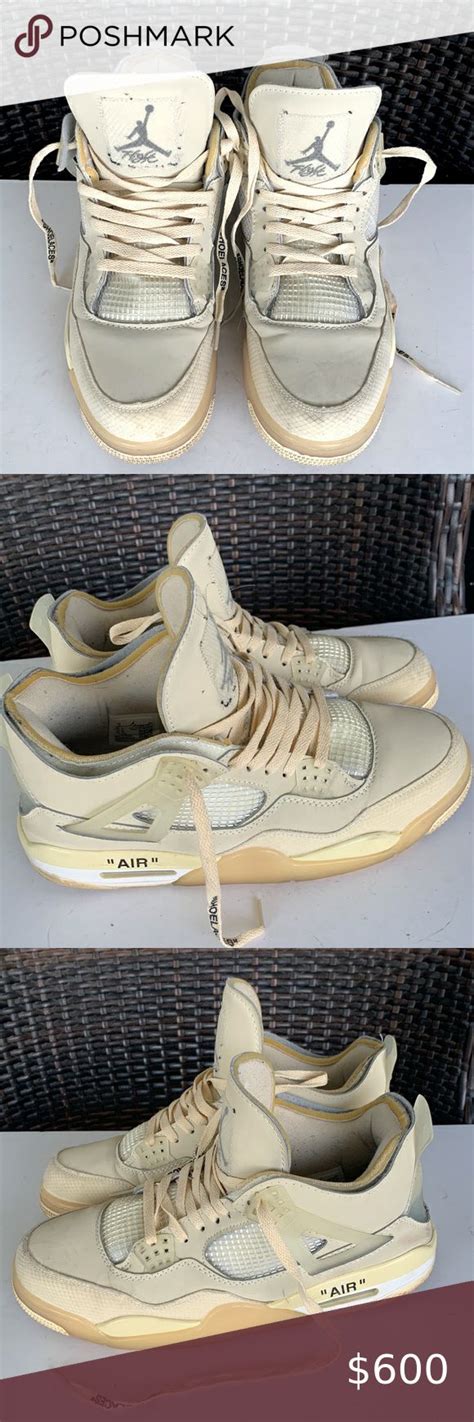 Off White X Air Jordan 4 Sail Mens Jordan Model Jordan 4 Luxury