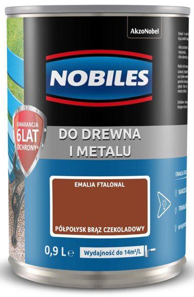 Farba do drewna i metalu 0 9l brąz czekoladowy ABUD materiały budowlane