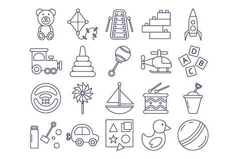 Baby Toys Vector Free Icon Set Graphicsurf