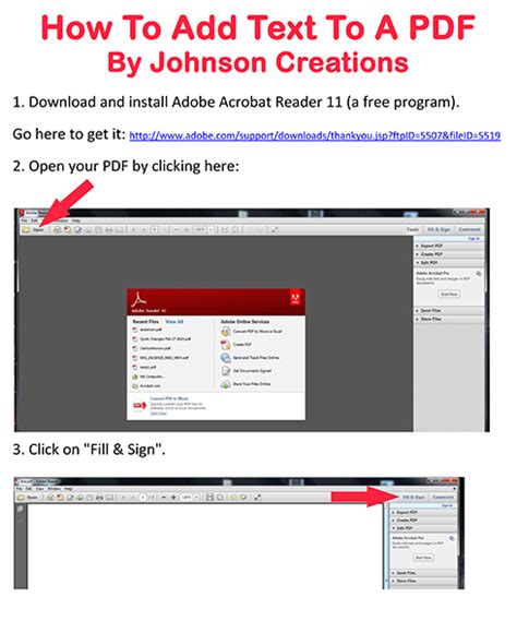 johnson creations how to add text to a pdf