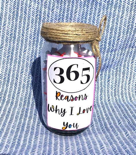 Reasons Why I Love You Jar Message Filled Mason Jar Love