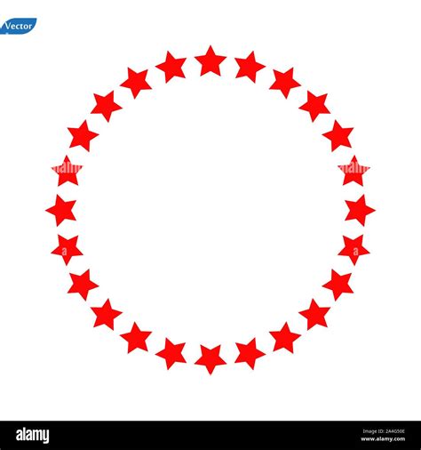 Estrella roja en el icono de círculo de fondo blanco Estilo plano