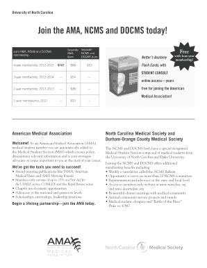 Fillable Online Ncmedsoc Join The AMA NCMS And DOCMS Today Ncmedsoc