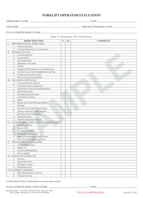 Jj Keller Forklift Operator Evaluation Pdf Fill Online Printable