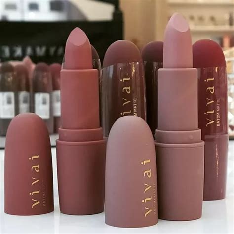 Labial Vivai Batom Ovo Matte Batom Bala Liquido Matte Color Nude