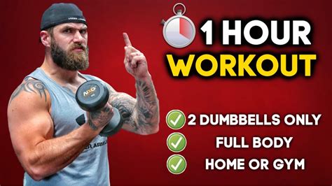 1 HOUR DUMBBELL FULL BODY WORKOUT AT HOME No Repeat YouTube
