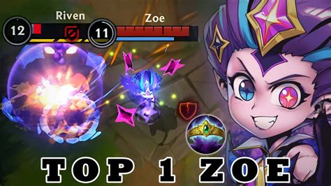 Wild Rift Zoe Gameplay Top 1 Zoe Gameplay Rank Grandmaster YouTube