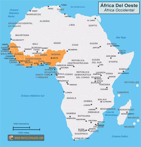 Mapas de las Regiones de África e información para viajar a ellas