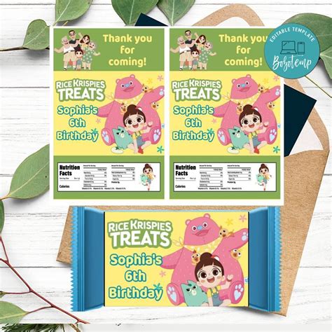 Luo Bao Bei Rice Krispies Treats Template Printable Bobotemp
