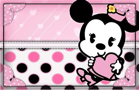 Etiqueta Escolar Minnie Rosa Para Imprimir Arte Para Toda A Festa