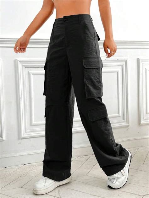 Shein Ezwear Flap Pocket Side Cargo Pants Shein Usa