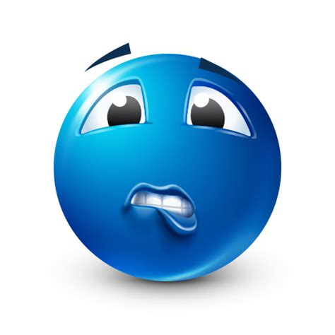 Bluemoji Quivering Lip Blue Emoji Know Your Meme