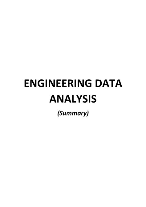 engineering data analysis handsout module 1 6 engineering data analysis summary lesson 1