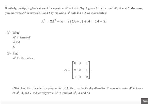 solved 3 verify the cayley hamilton theorem for a general 2