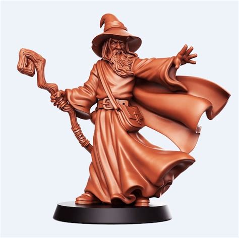 Dnd Human Wizard Mini Tabletop RPG Miniature D D Figurines Etsy